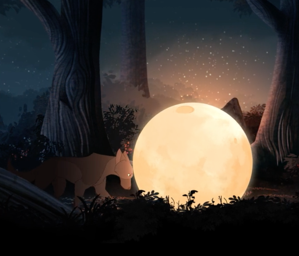 Un loup voyage avec une lune dans ce merveilleux film d’animation ...